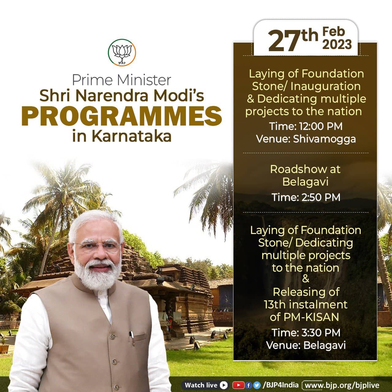 PM Modi Karnataka Visit Highlights: PM Modi Releases 13th Instalment Of ...