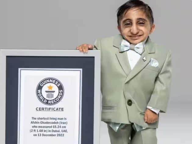 world guinness world records of shortest man afshin esmaeil ghaderzadeh ...