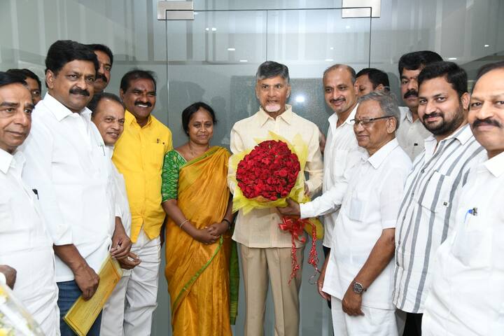 Panchumarthi anuradha family Meets TDP Leader Chandrababu After Wining ...