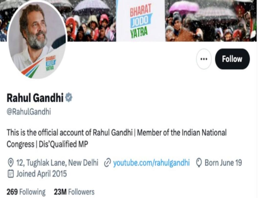 Rahul Gandhi changes Twitter Bio After Parliament Disqualification know more details | தகுதி ...