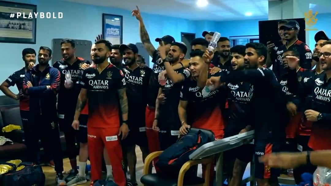 RCB Dressing Room Victory Celebration | RCB Dressing Room Victory ...