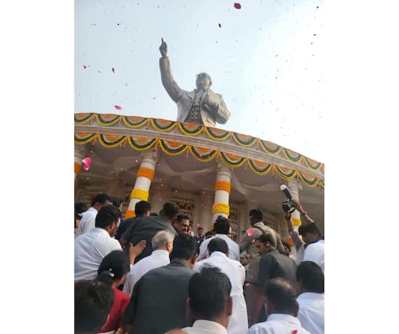 KCR Unveils 125 Ft Tall Bronze Statue Of Dr Babasaheb Ambedkar On His ...