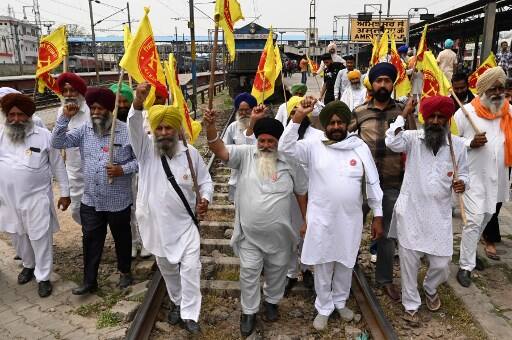 Punjab Farmers Block Rail Tracks To Protest Against Centre’s Value Cut ...