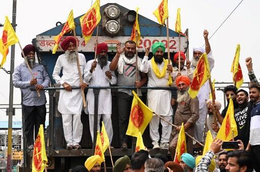 Punjab Farmers Block Rail Tracks To Protest Against Centre’s Value Cut ...