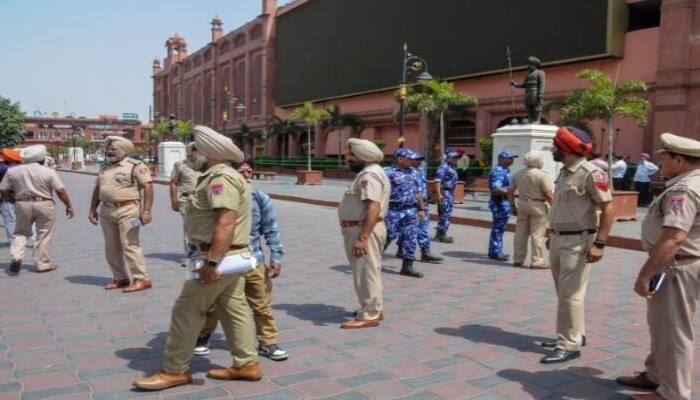 Amritsar blast Punjab Police flag March at heritage Street Near Golden Temple ADCP Mehtab Singh ...