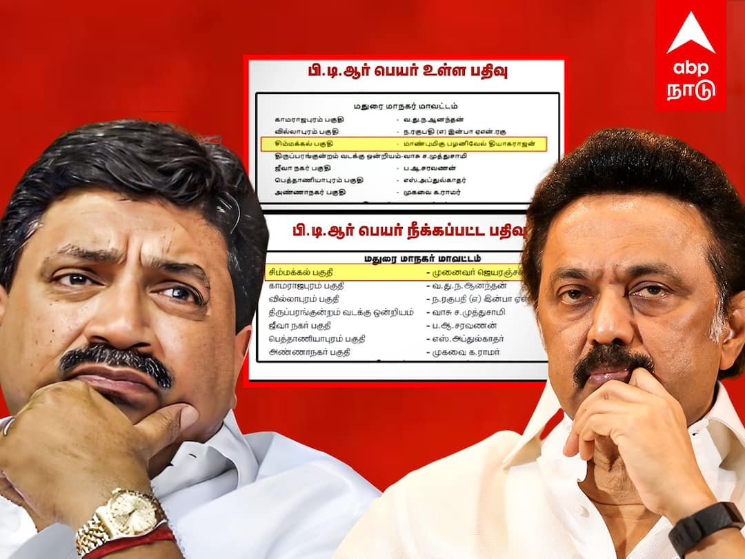 PTR Palanivel Thiagarajan Name Removed from DMK Speaker list Madurai ...