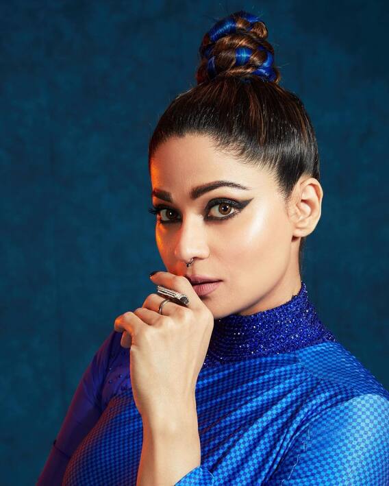 Shamita Shetty Looks Royal In A Blue Gown