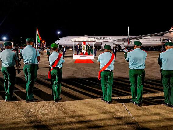 PM Modi Receives Ceremonial Welcome On His Maiden Visit To Papua New Guinea: See Pics
