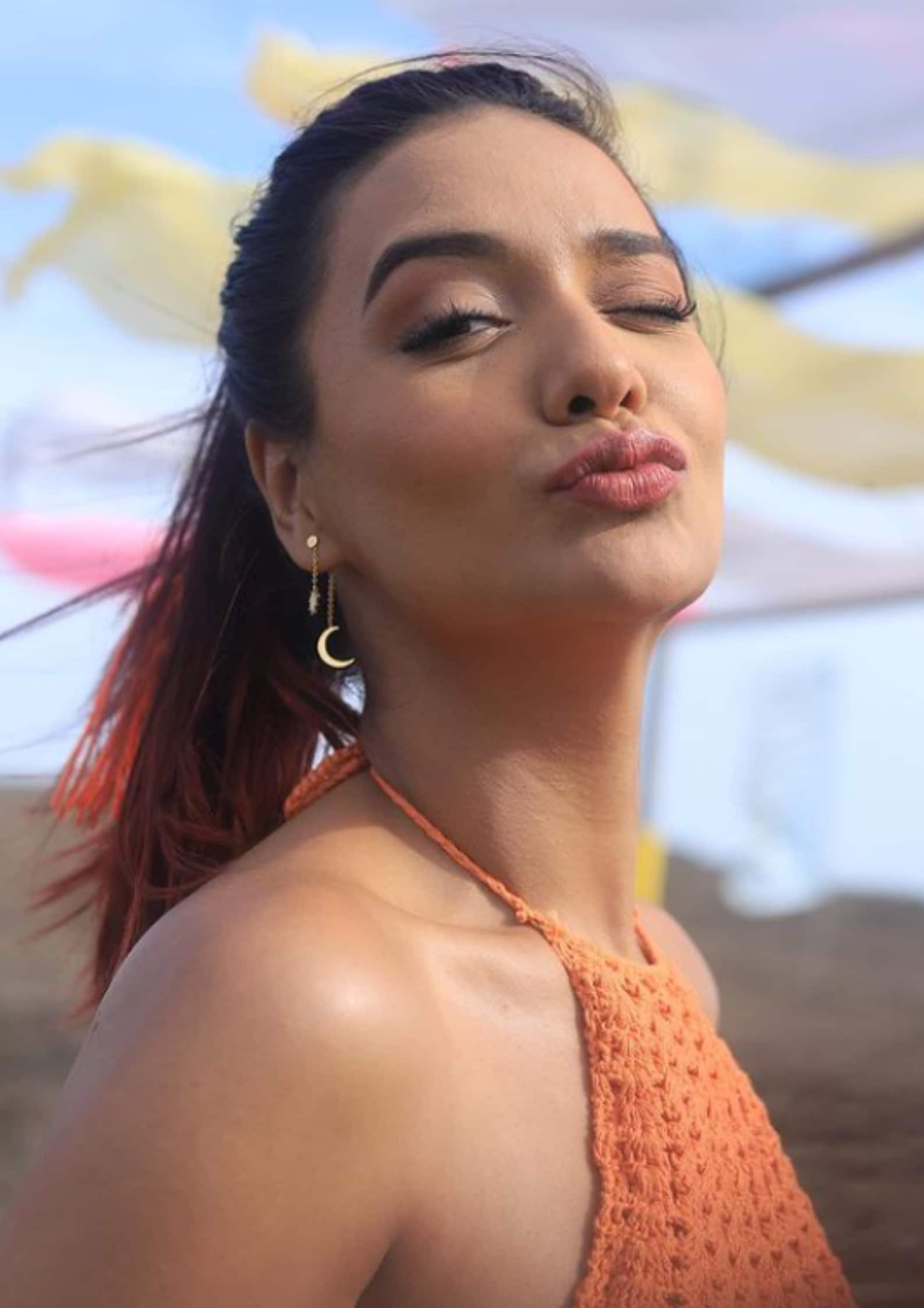 Divya Agarwal Poses In A Breezy Outfit