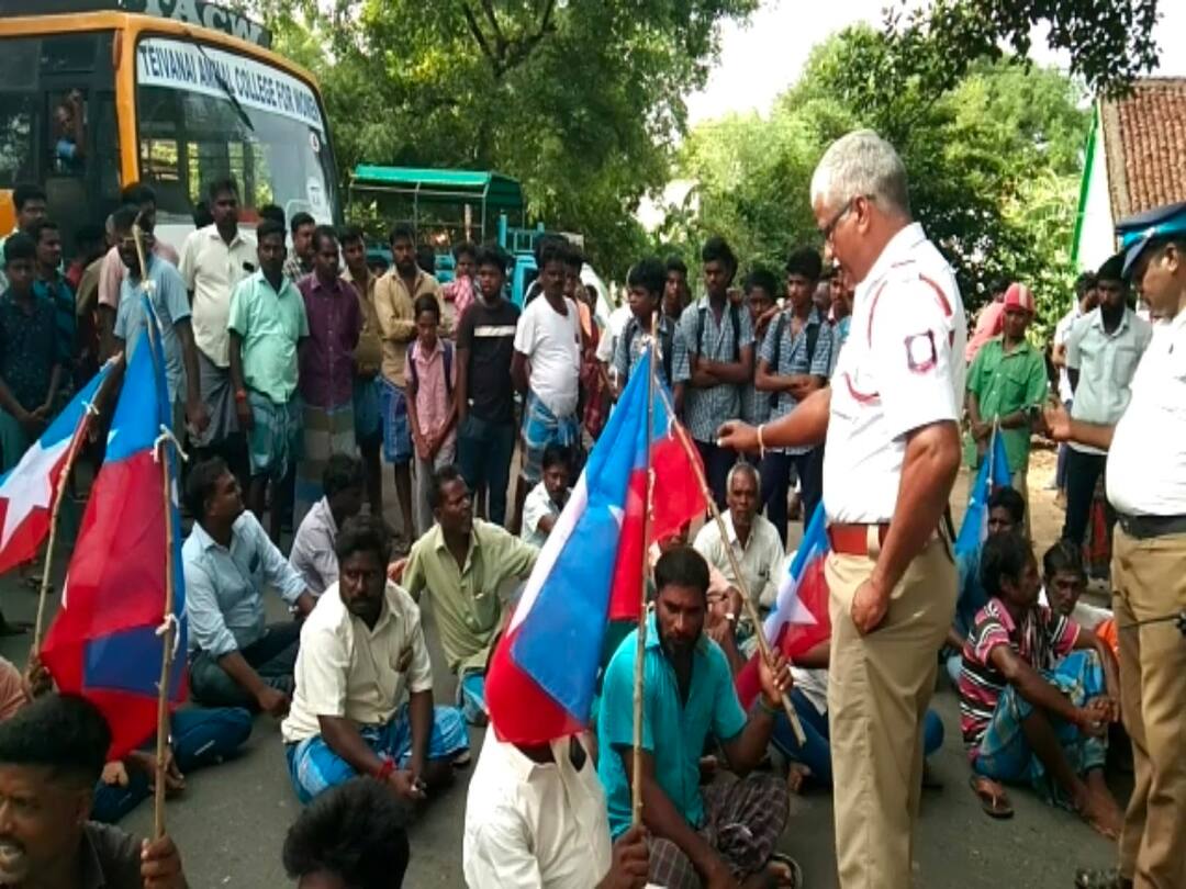 Villupuram vck people blocked the road to arrest the person who posted ...