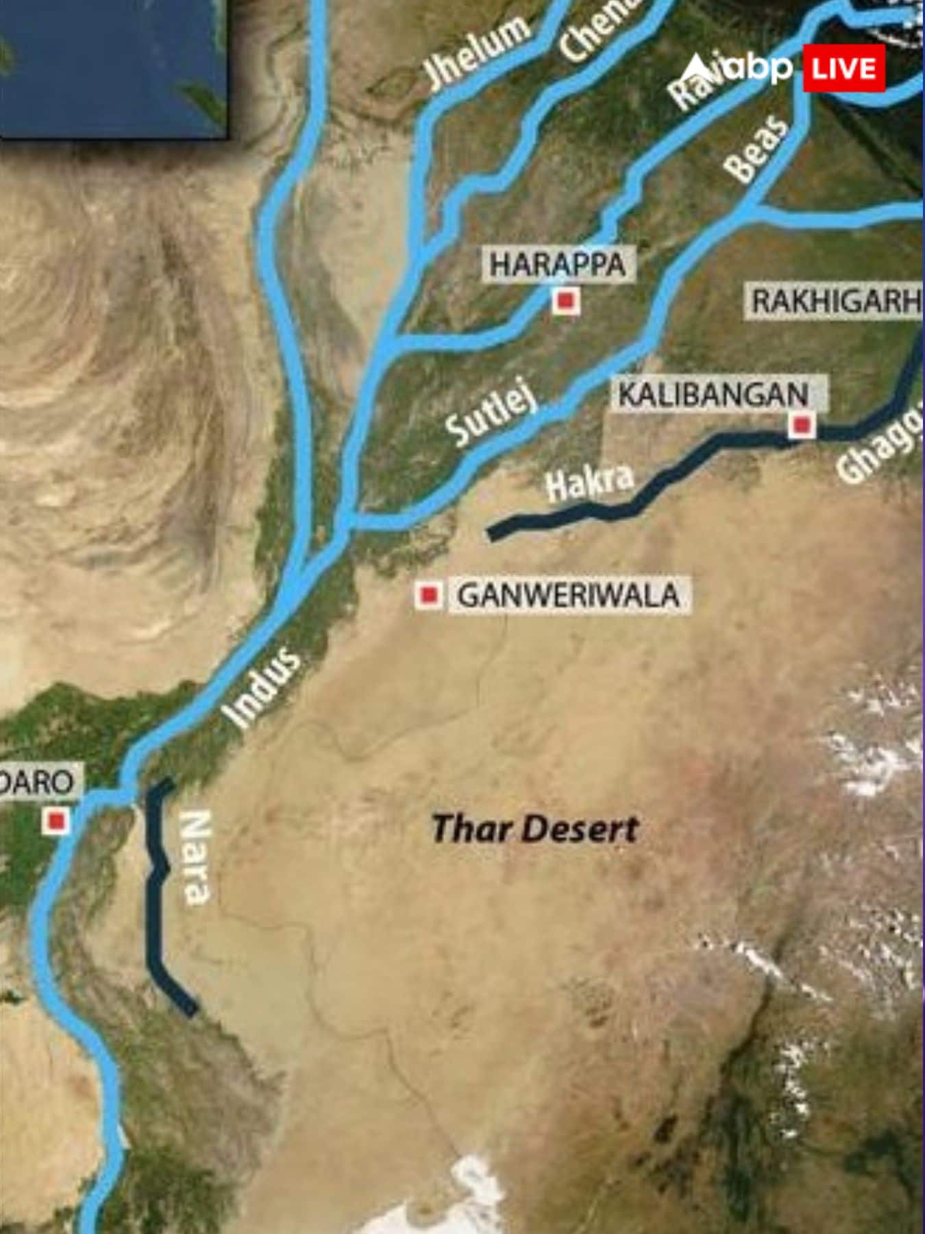 सरस्वती नदी कहां से कहां तक बहती थी?