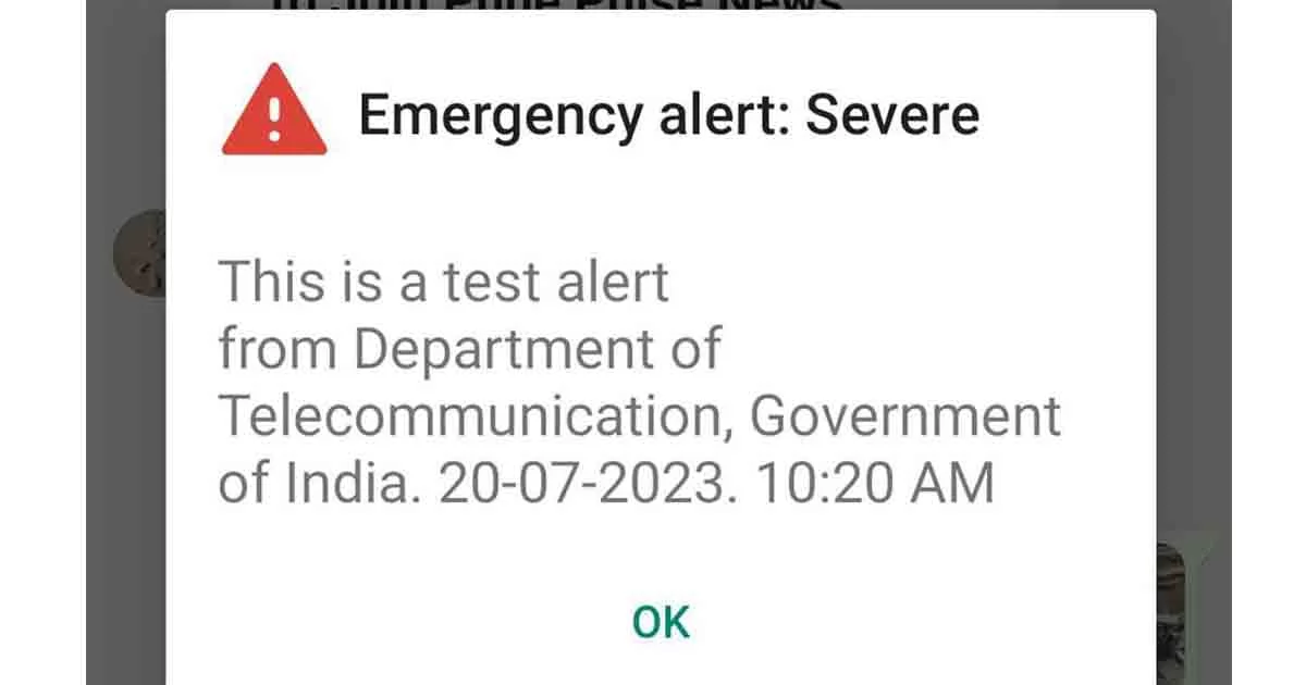 Emergency Alert Message Popped On Mobile Phones Allover India What It ...