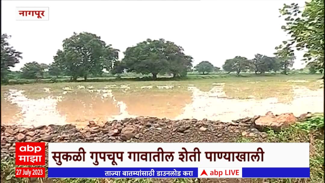 nagpur heavy rains causing sukali gupchup village under water marathi news | Nagpur Rain ...