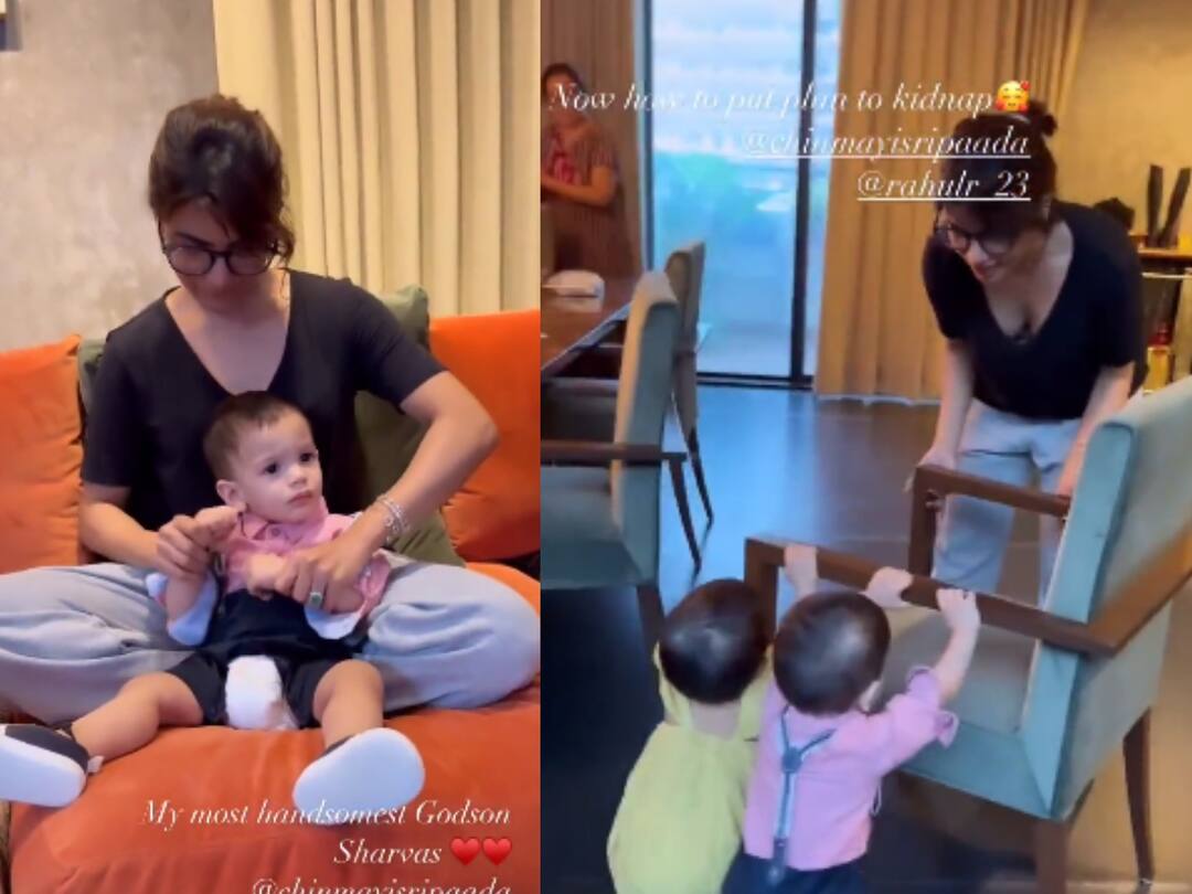 kushi actress samantha dances with chinmayi twins for rrr naattu naattu song | Watch Video ...