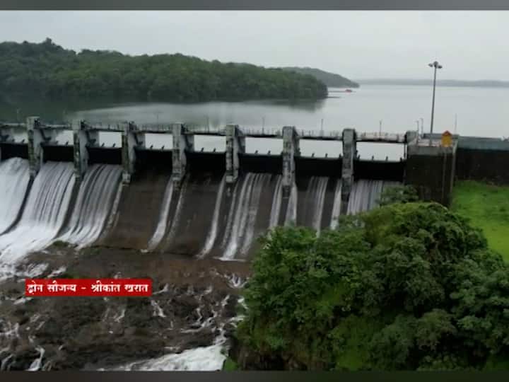 Badlapur Barvi Dam overflowed Panoramic views of the dam captured by a ...