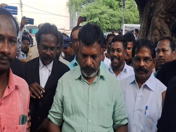 Vck Party Leader Thol Thirumavalavan Appeared In Person At Chengalpattu