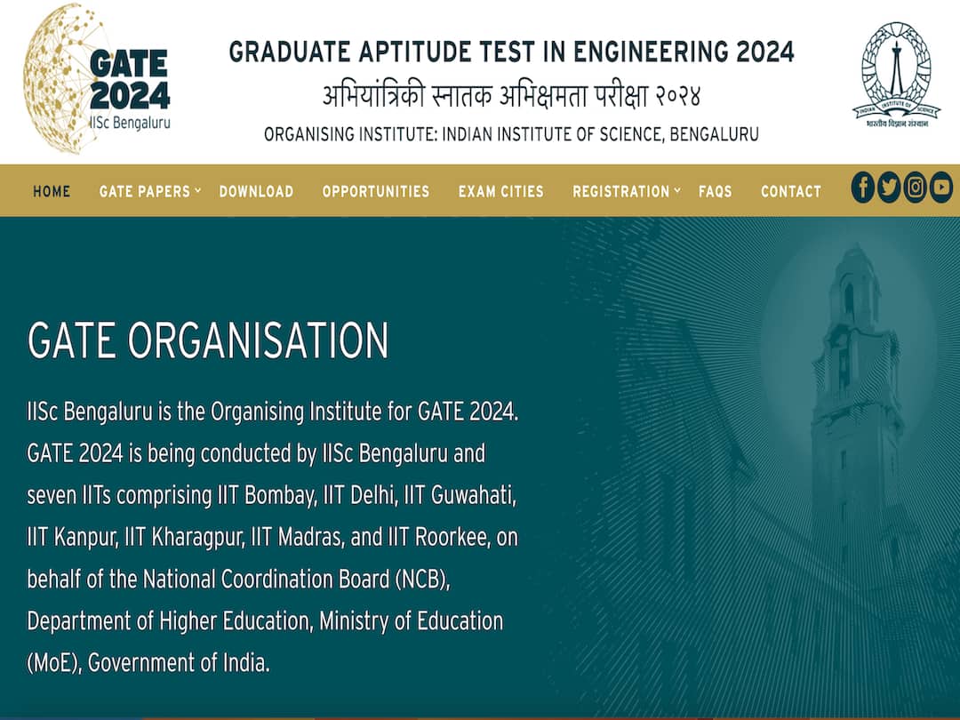 GATE 2024: Exam Registrations Begin On gate2024.iisc.in IISC Bangalore