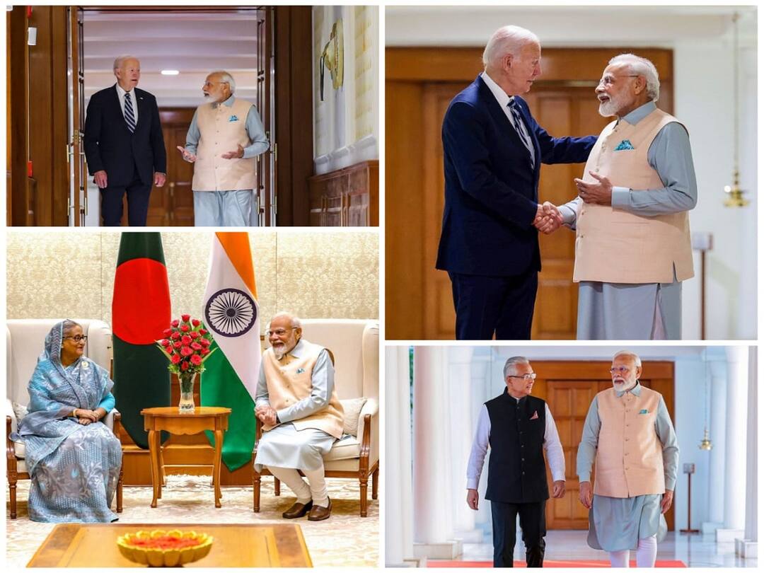 G20 Summit PM Modi Holds Bilateral Talks US President Biden Bangladesh PM Hasina Mauritius ...