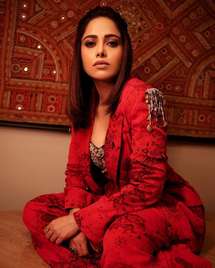 Nushrratt Bharuccha Radiates Panache In A Striking Red Co-Ord Set
