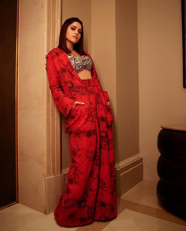 Nushrratt Bharuccha Radiates Panache In A Striking Red Co-Ord Set