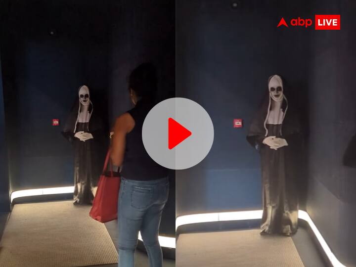 The Nun 2 Prank In Movie Theater Nun Ghost Found Standing At Exit Gate ...
