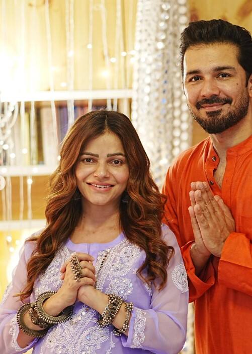 Ganesh Chaturthi 2023 Pregnant Rubina Dilaik With Husband Abhinav