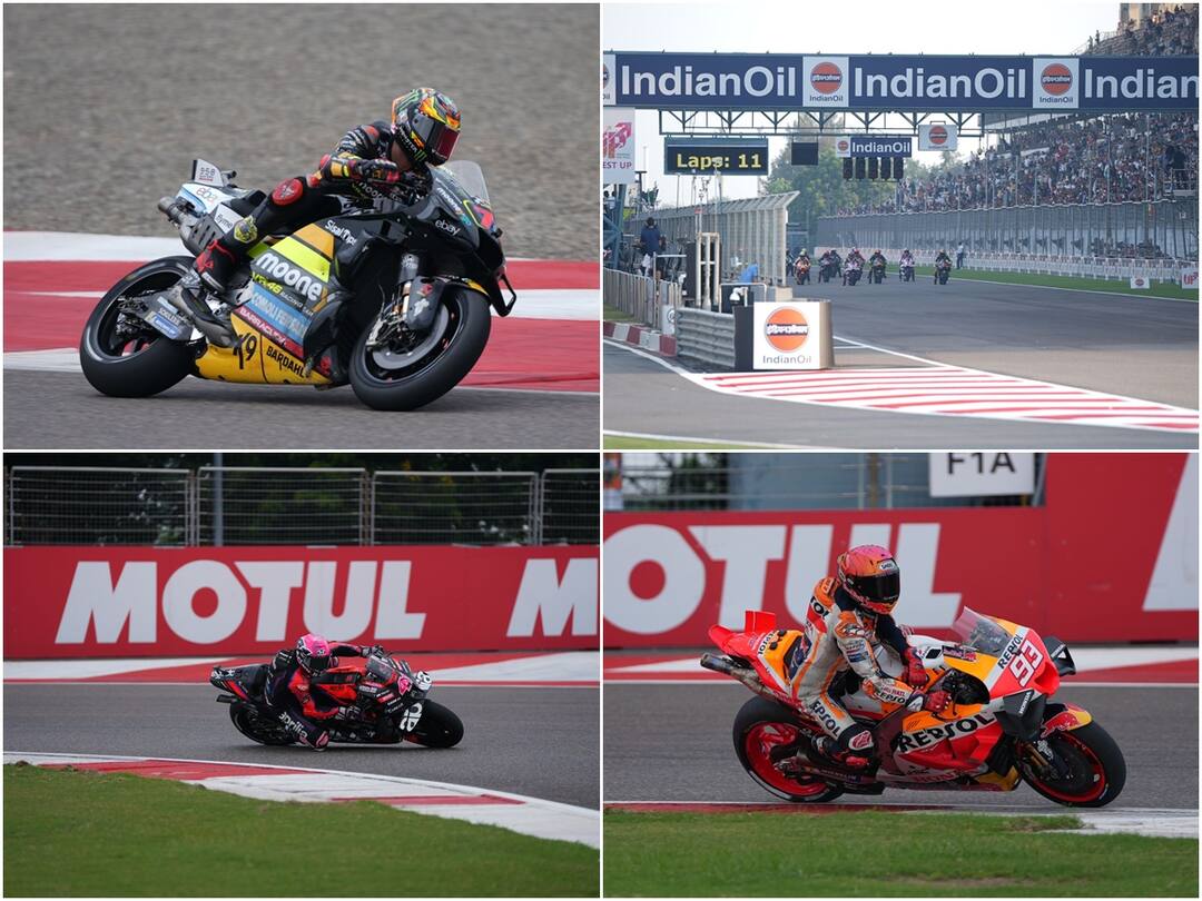 Moto GP Bharat 2023 Moto GP Bharat Race Marco Bezzecchi Claims First Pole Position In India Photos