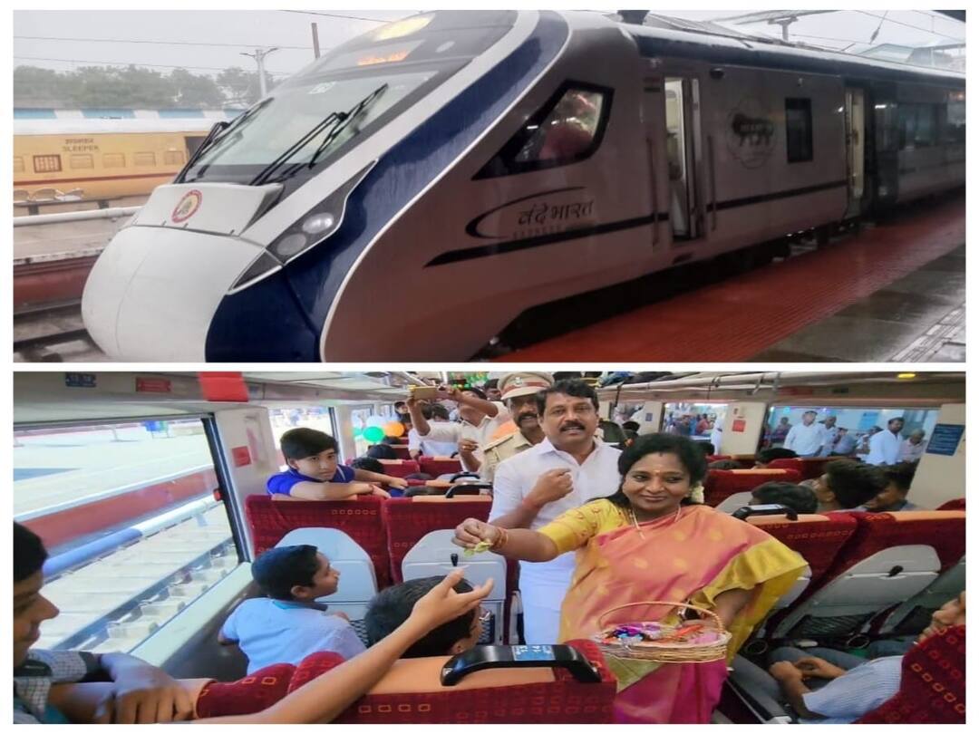 Vande Bharat between Nellai-Chennai has started from today Bjp leaders celebrated by giving ...