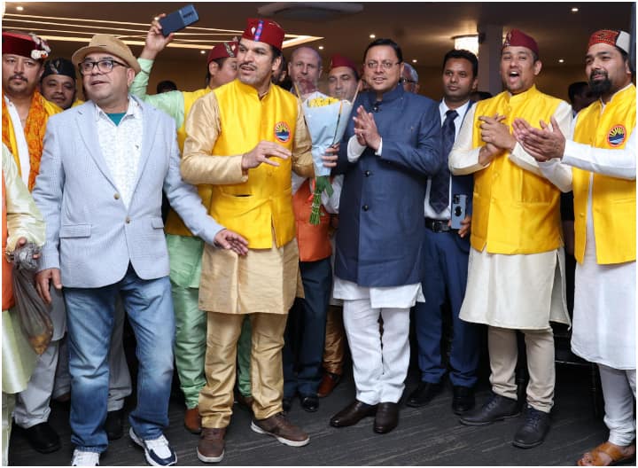 CM Pushkar Singh Dhami in London NRIs gave grand welcome Uttarakhand News ANN | Uttarakhand News ...