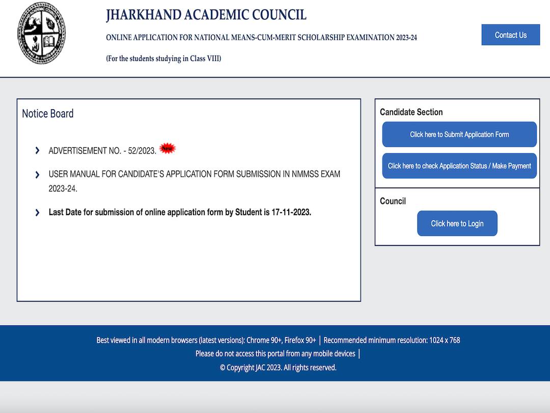 Jharkhand NMMS 2023: Scholarship Registrations Begin On jac-nmms.com, Apply By November 17