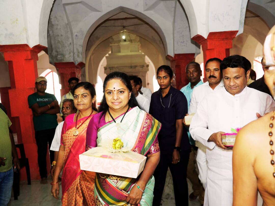BRS MLC K Kavitha leaves for England, to address Oxford university about telangana development ...