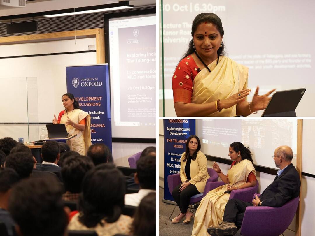 MLC Kavitha Oxford University speech BRS MLC Kavitha gave a keynote lecture on Telangana ...