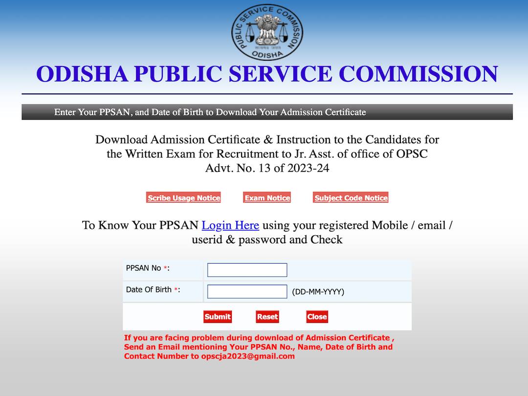 OPSC Junior Assistant Recruitment 2023: Admit Card Released, Exam From November 4 opsc.gov.in