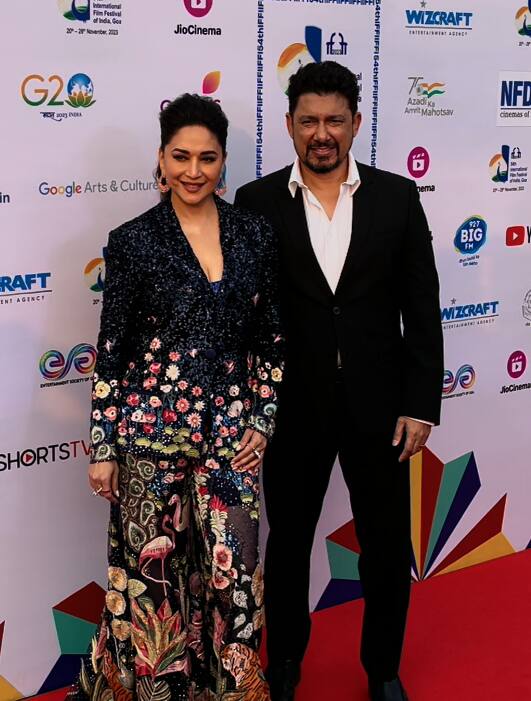 Sara Ali Khan Madhuri Dixit Sunny Deol Shahid Kapoor Karan Johar Vijay Sethupathi arrive at IFFI ...