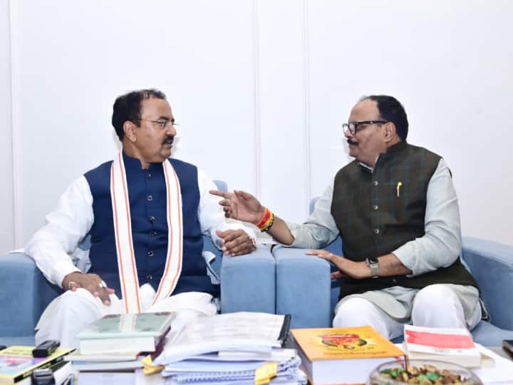 Keshav Prasad Maurya meet Brajesh Pathak after CM Yogi Adtiyanath meet Governor Anandiben Patel ...