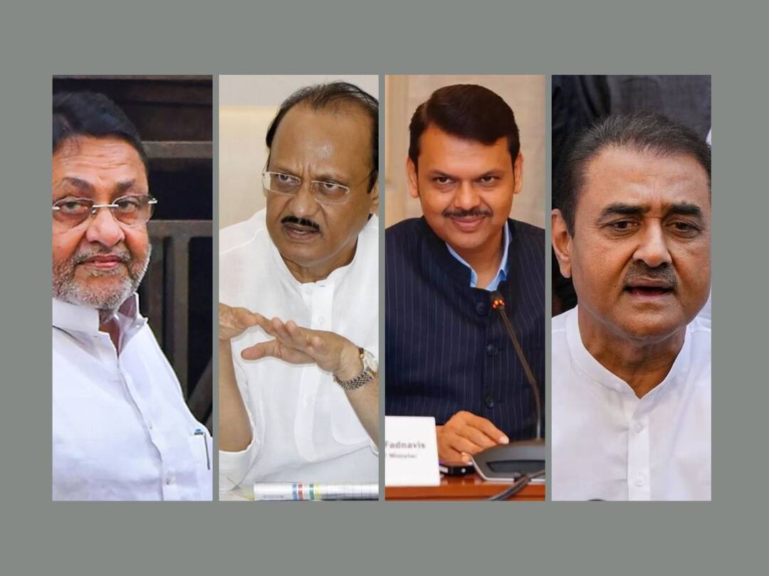BJP and Shinde faction accuses Nawab Malik Ajit Pawar faction Praful Patel Chhagan Bhujbal meets ...