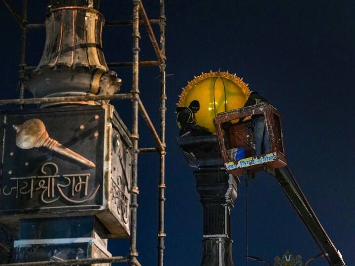 Ayodhya is being decorated with surya stambh before the Ram Temple Pran ...