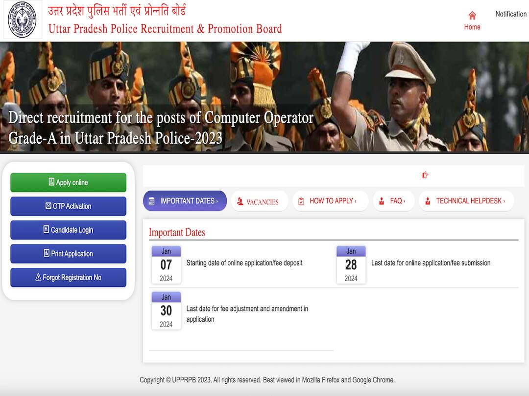 UP Police Computer Operator, Programmer Recruitment 2024: Apply By ...