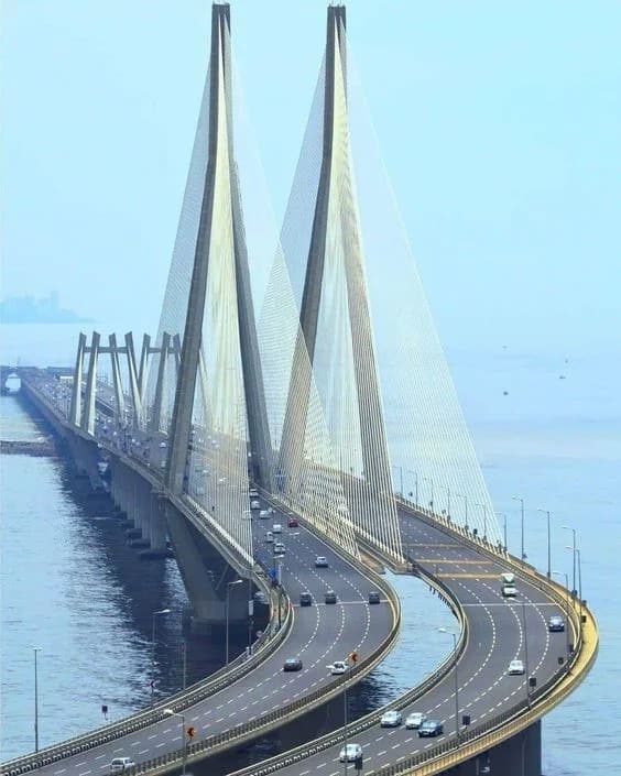 How are pillars placed in the sea to build bridge how is the flow of ...