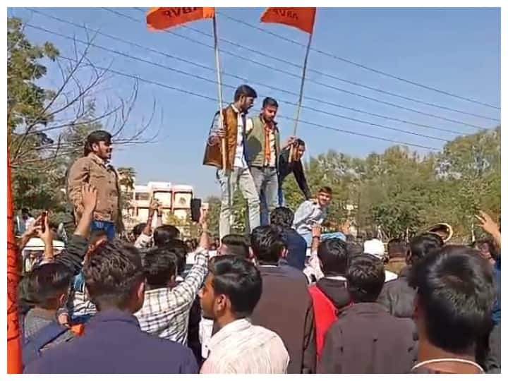 Rajasthan news Lathi charge on ABVP workers in Udaipur 8 arrested ann ...