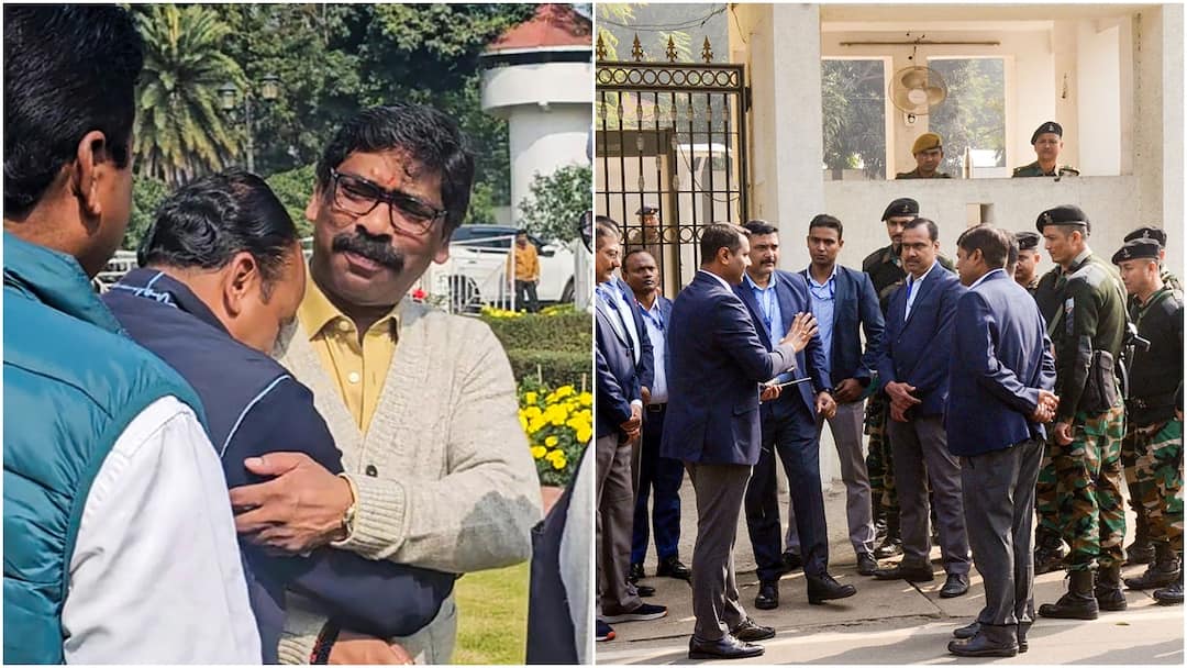 Jharkhand CM Hemant Soren Questioned By ED In Land Scam Case