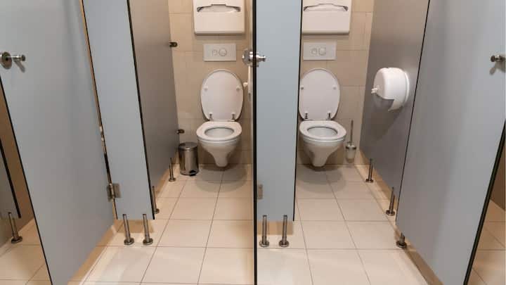 Toilet doors in cinema theaters and shopping malls remain open from ... Toilet doors in cinema theaters and shopping malls remain open from ...