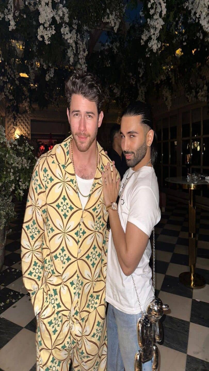 Orry Strikes His Signature Pose With Nick Jonas