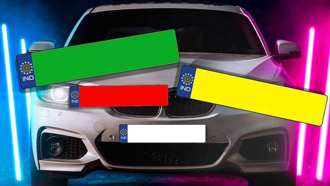 Car Number Plate meaning of different color number plates white blue ...