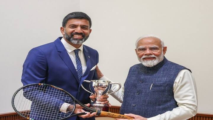 Rohan Bopanna Meets PM Modi Australian Open 2024 Special Gift Shares ...