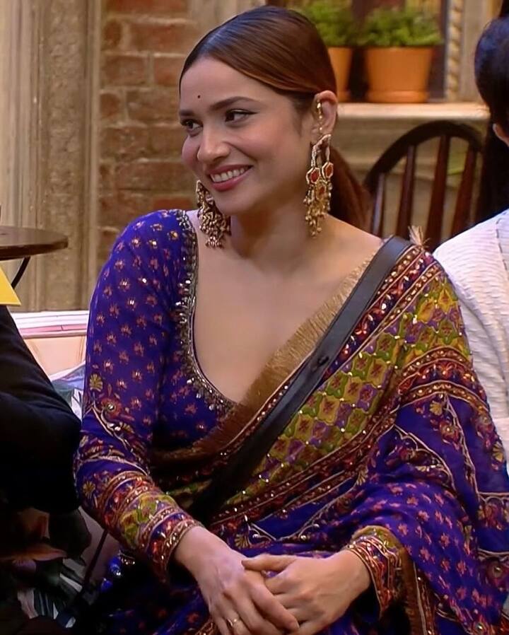 Ankita Lokhande All Sarees Photos From Bigg Boss 17 House