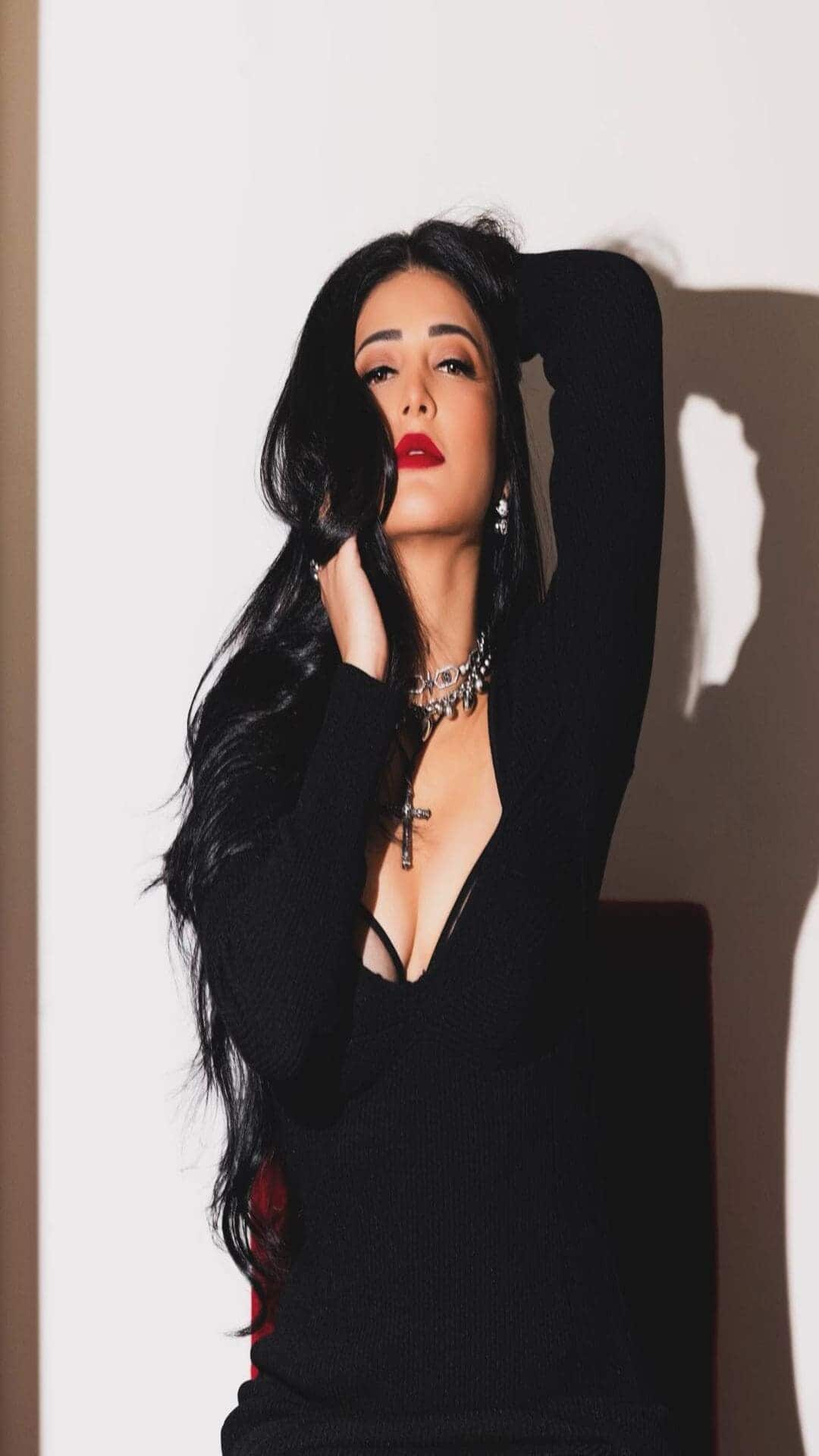 Shruti Haasan Aces Goth Goddess Vibe In Black Dress; See Pics