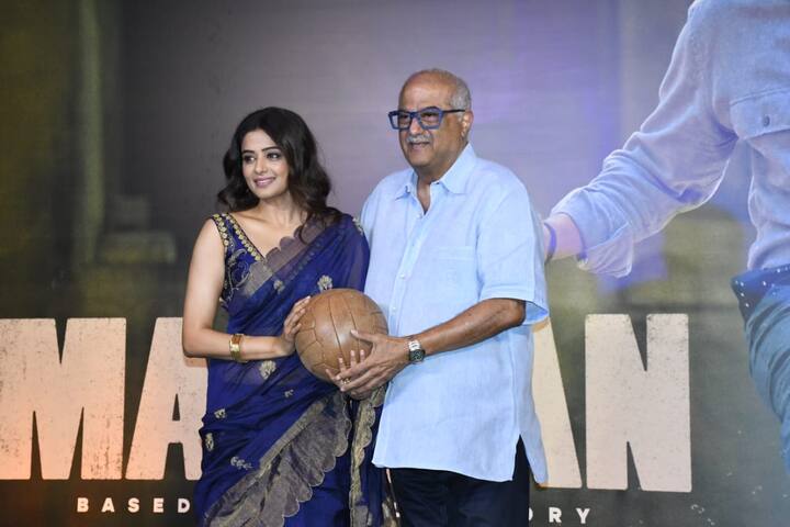 Maidaan Trailer Launch Pics Ajay Devgn Priyamani spotted with Full star ...