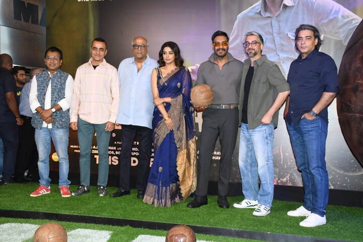 Maidaan Trailer Launch Pics Ajay Devgn Priyamani spotted with Full star ...
