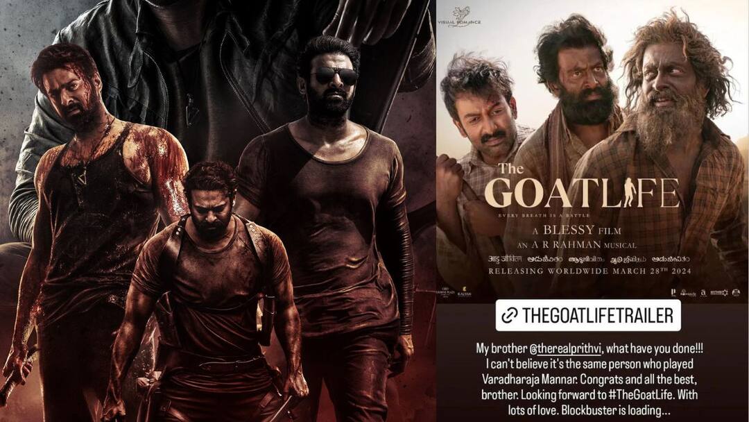 Prabhas praises Salaar Co-star Prithviraj Sukumaran for The Goat Life trailer | Prabhas on 'The ...